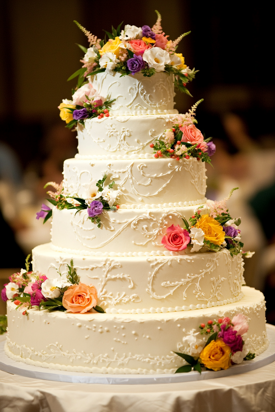 35+ 6-Tier Wedding Cake Ideas