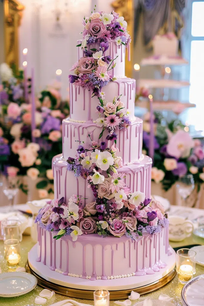 White and lavender wedding cake 60 photos - Astyledwedding.com