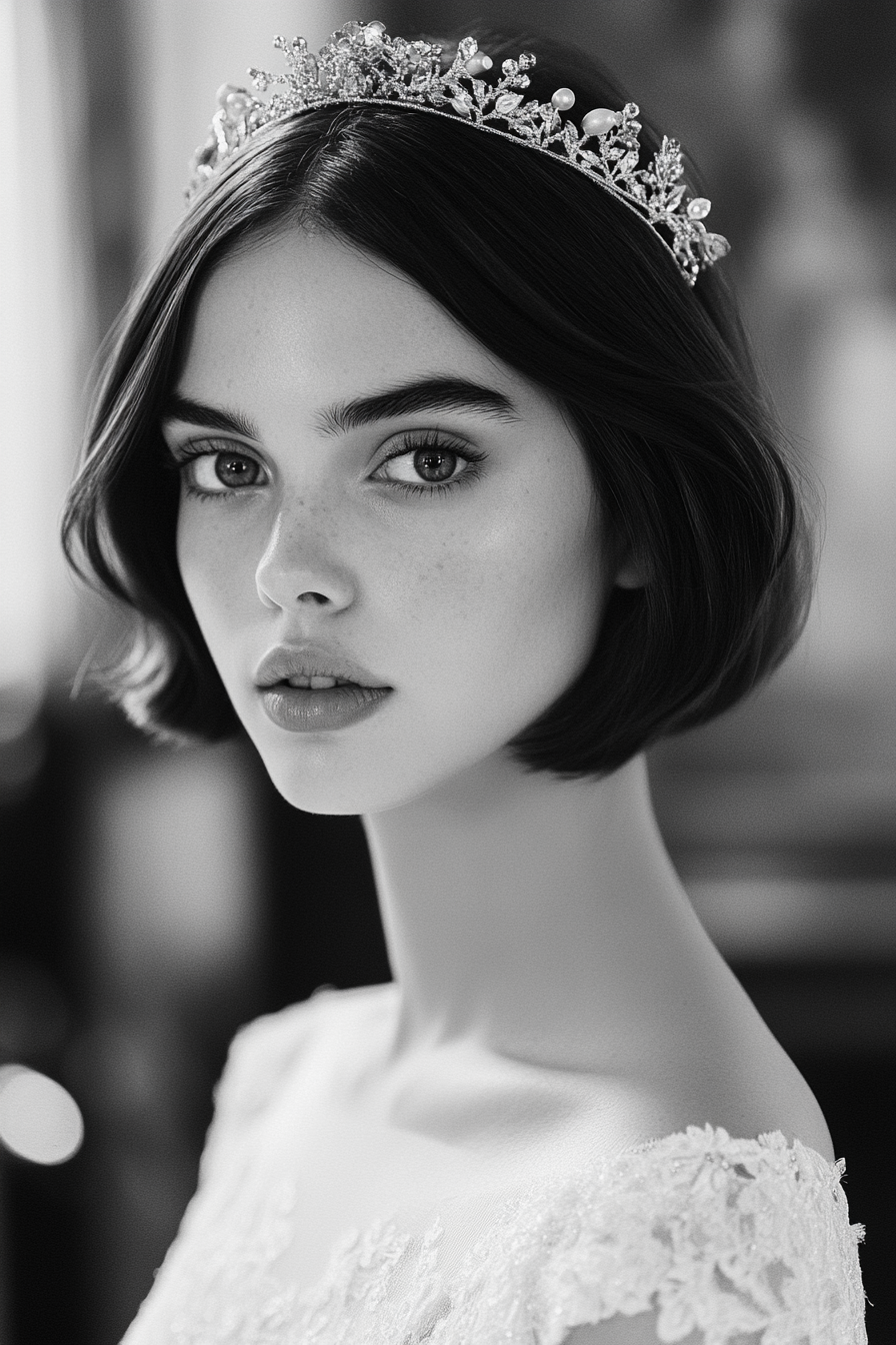 40+ Bridal Hair Ideas with a Tiara