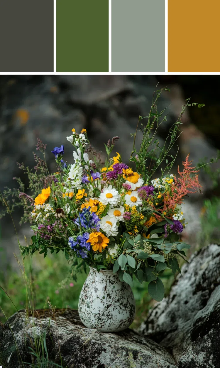 60+ Wildflower Wedding Color Palettes