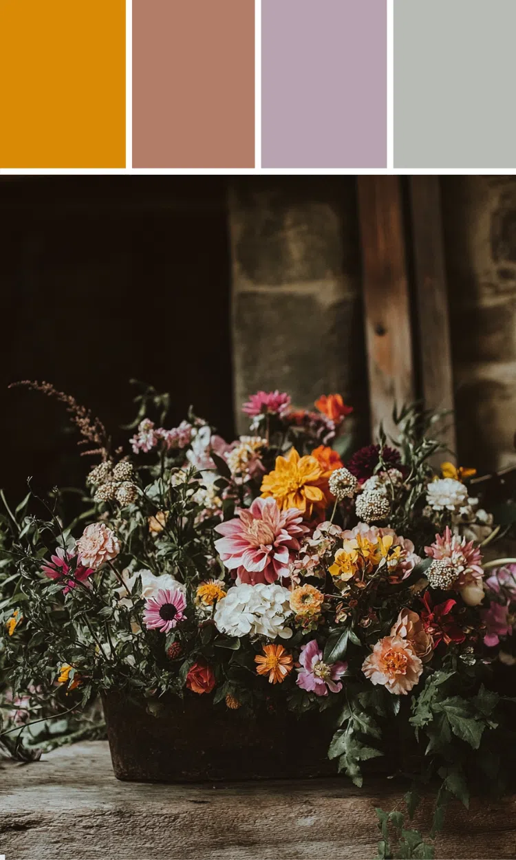 60+ Wildflower Wedding Color Palettes