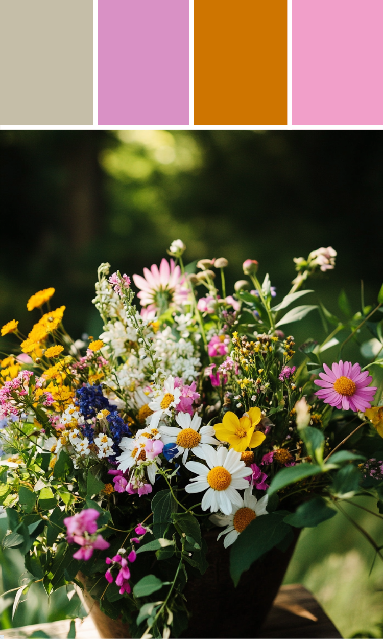 60+ Wildflower Wedding Color Palettes