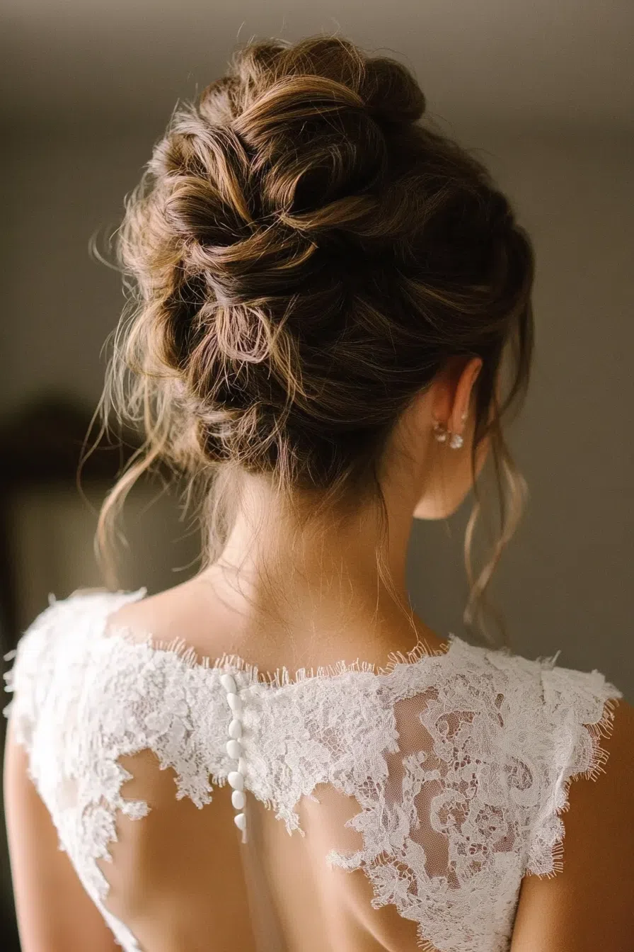 35+ High Bun Bridal Hairstyle Ideas
