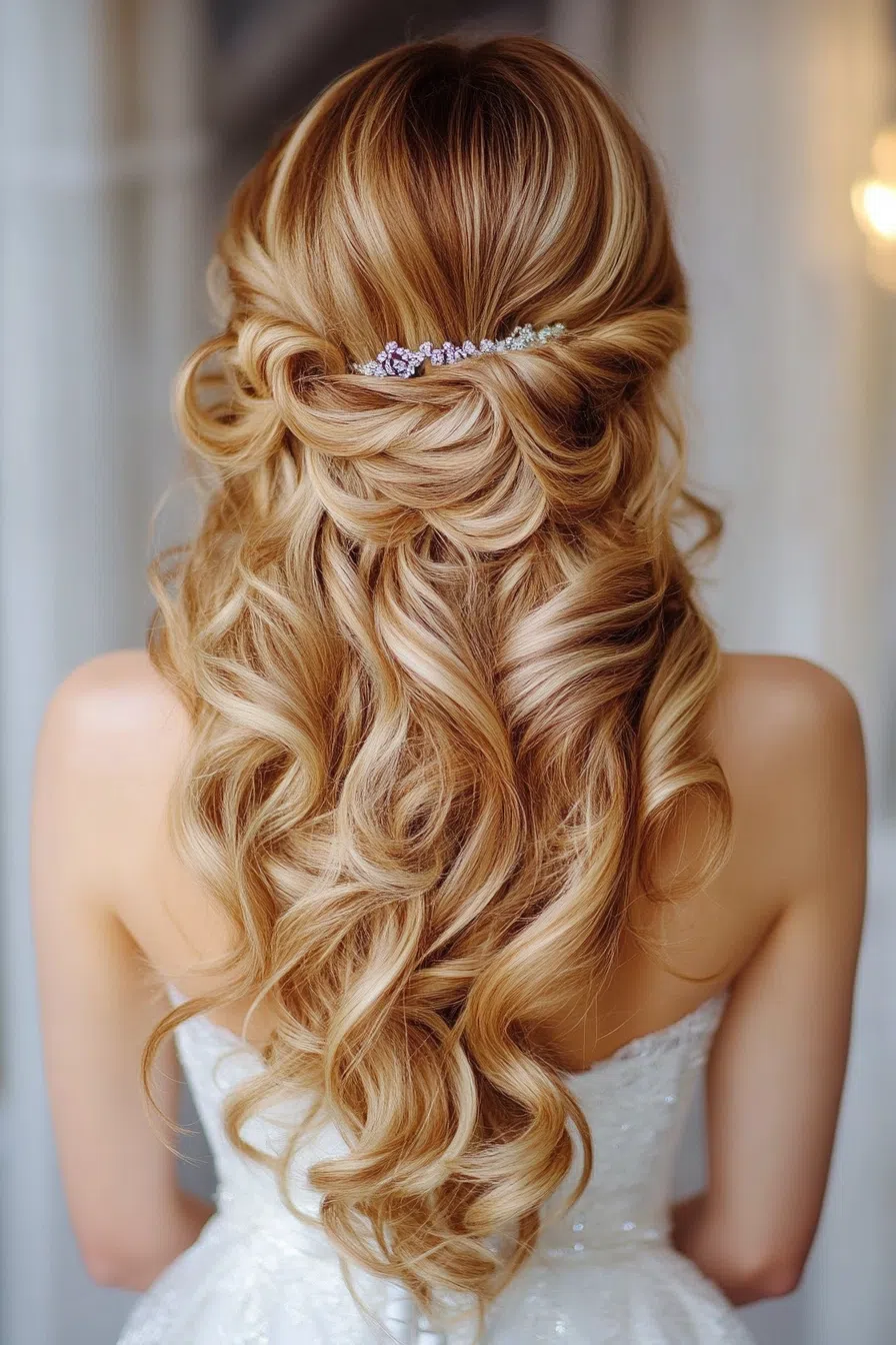 35+ Loose Curl Bridal Hairstyle Ideas