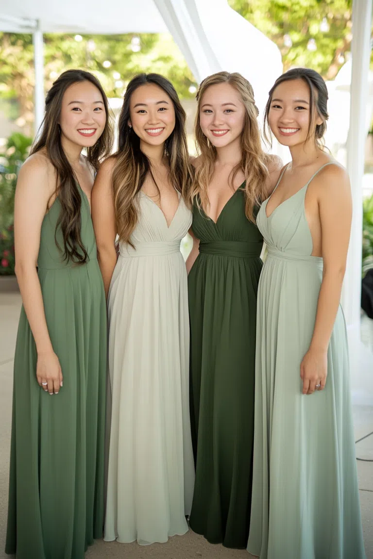 40+ Mixed Green Bridesmaid Dresses