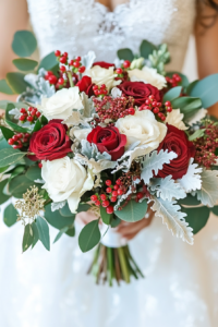 80+ Red and White Wedding Bouquets That Radiate Romance | Matched Hearts