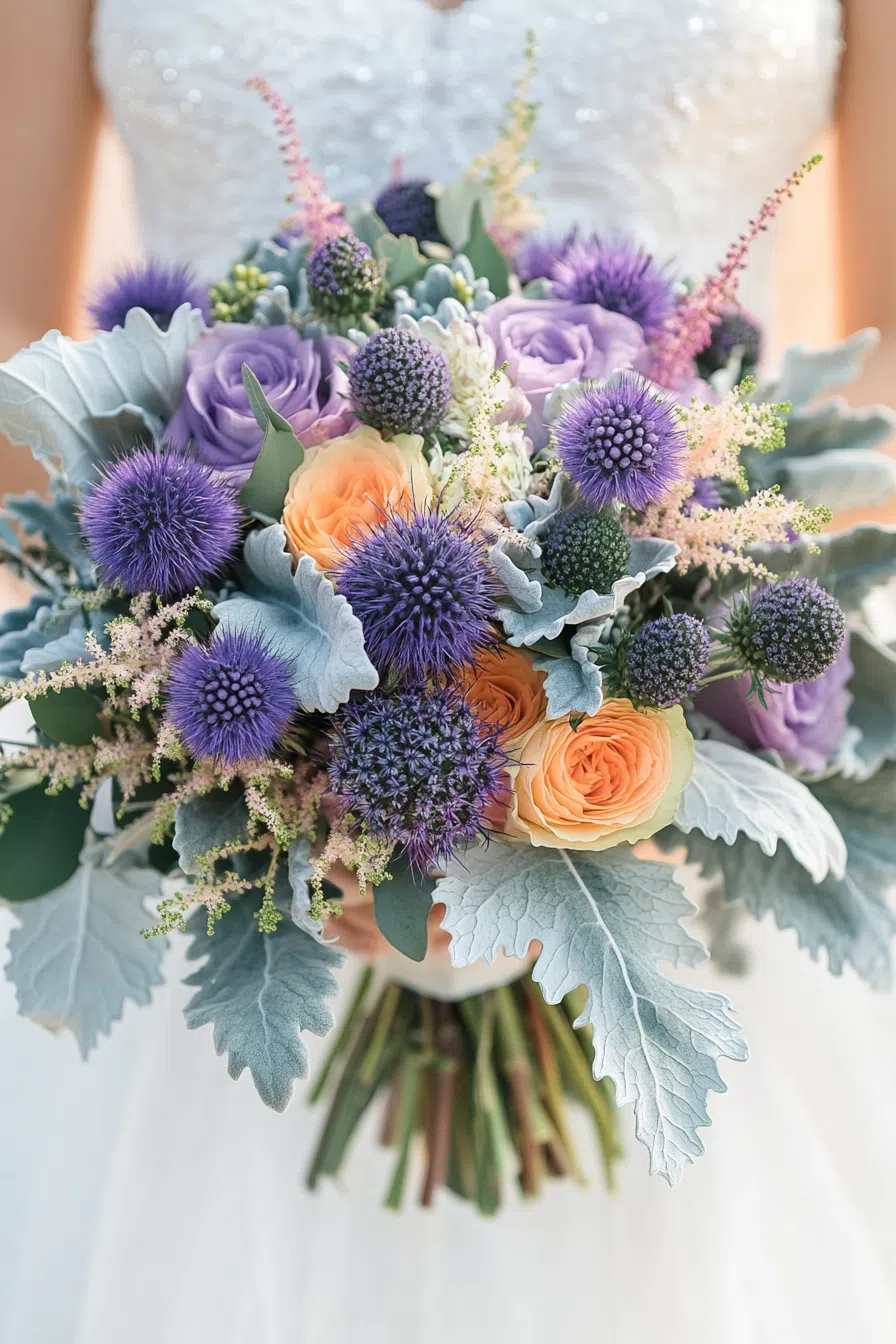 50+ Violet Wedding Bouquet Ideas