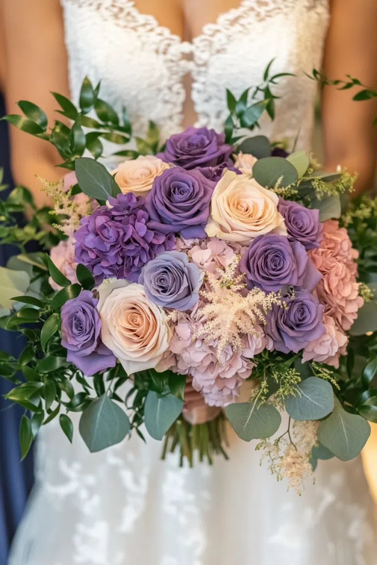50+ Violet Wedding Bouquet Ideas