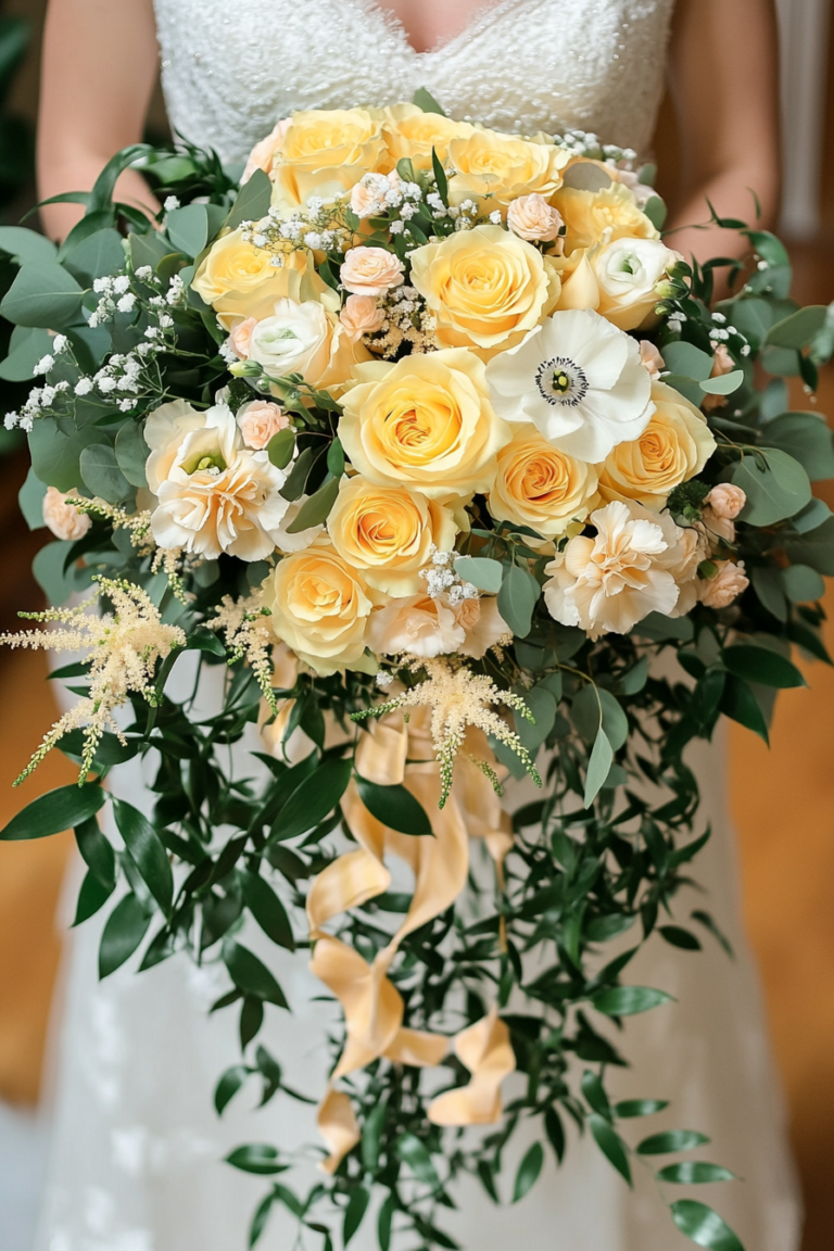 55+ Yellow Wedding Bouquet Ideas