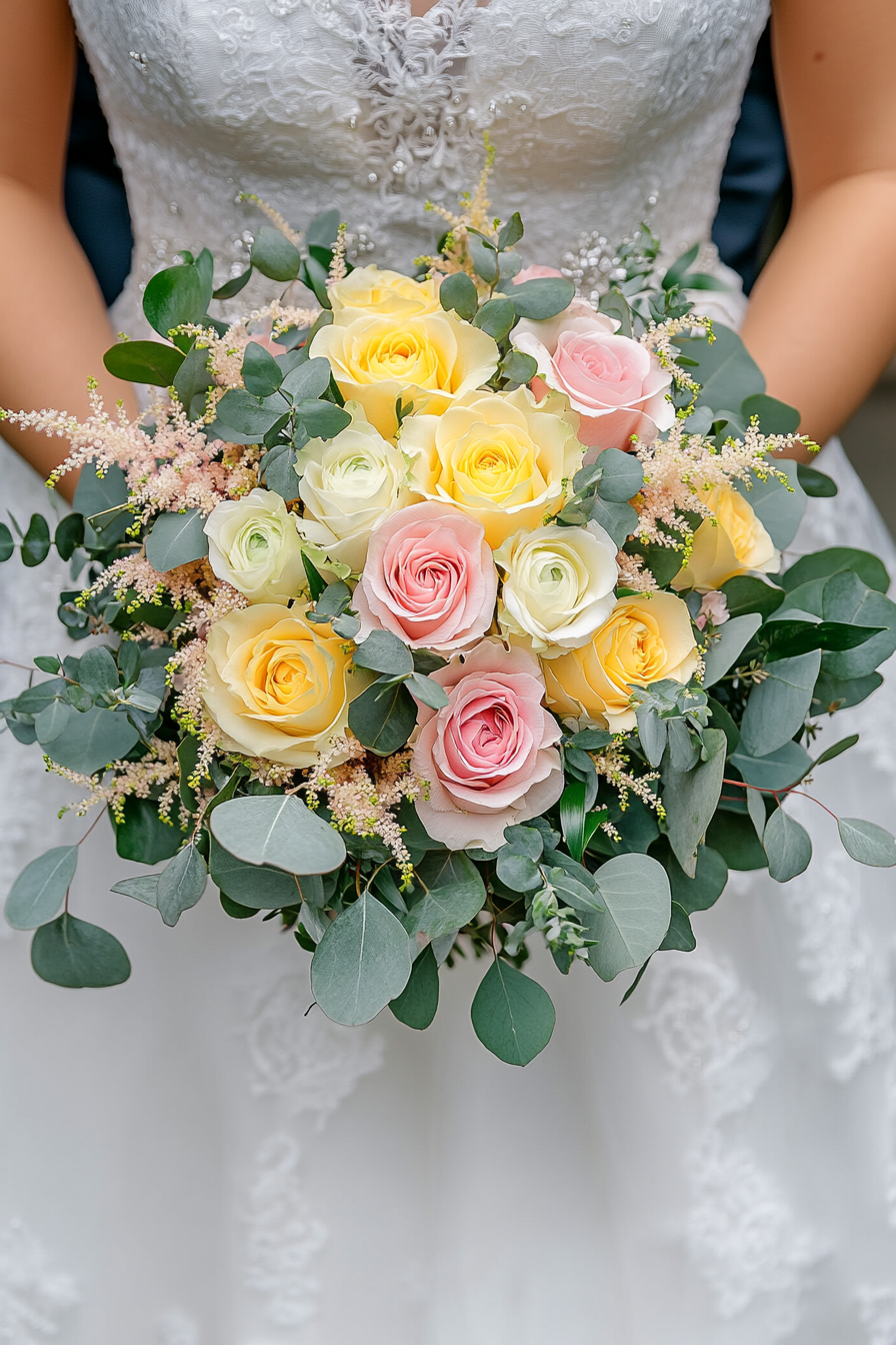 50+ Yellow and Pink Wedding Bouquets