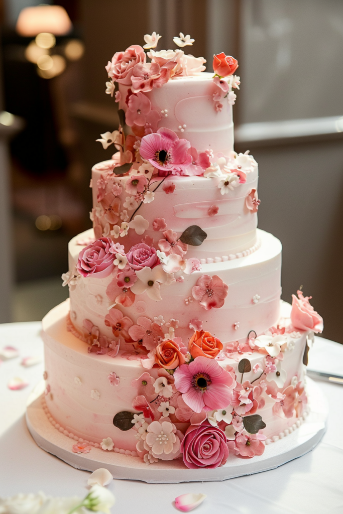 30+ Pink and White Wedding Cakes