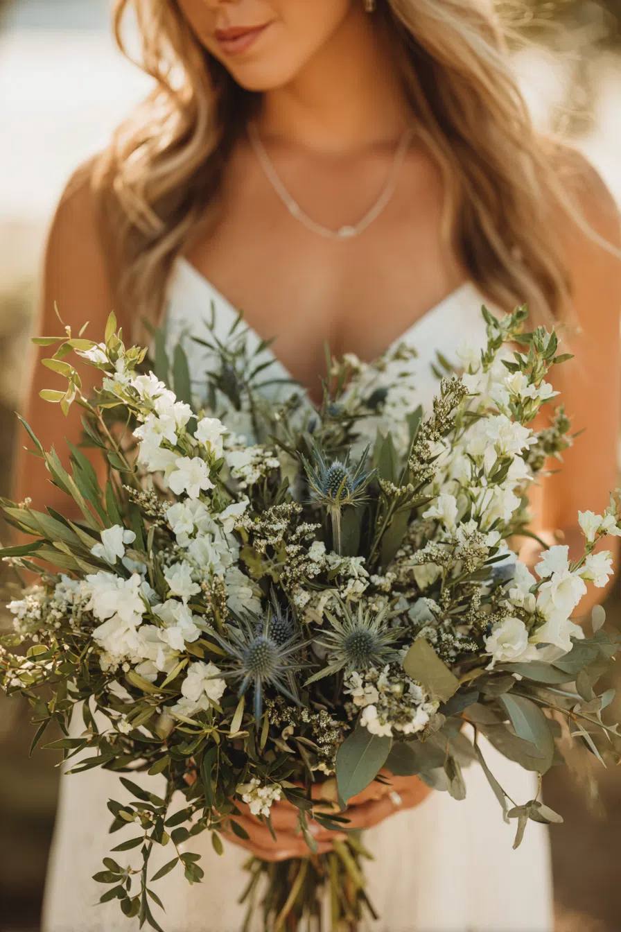 40+ White and Green Bridal Bouquets